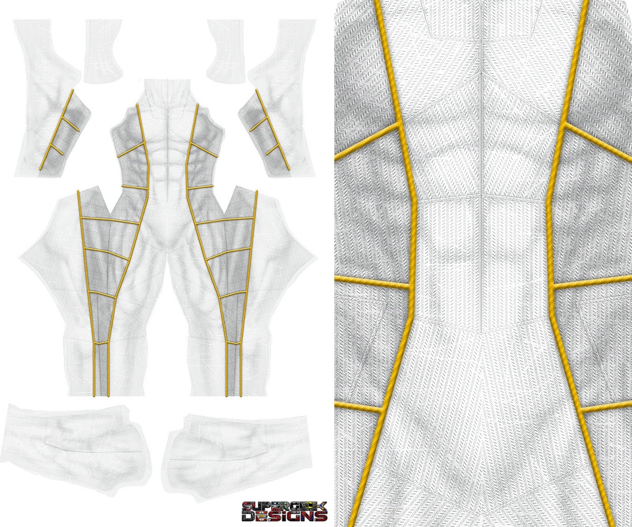 NEW WHITE RANGER v3 pattern file - SUPERGEEK DESIGNS