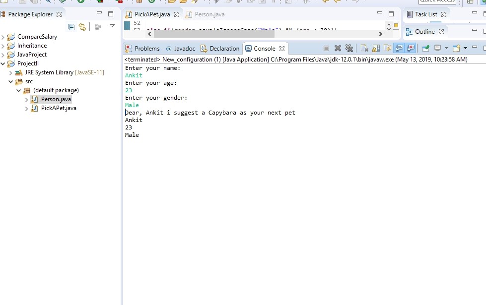 Java program that prompts the user for their gender, a - WeCode