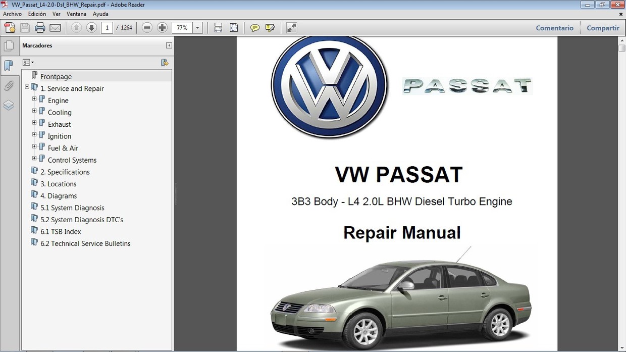VW PASSAT 2.0 Diesel Turbo Workshop Repair Manual - Ma - Car.Repair.Manuals