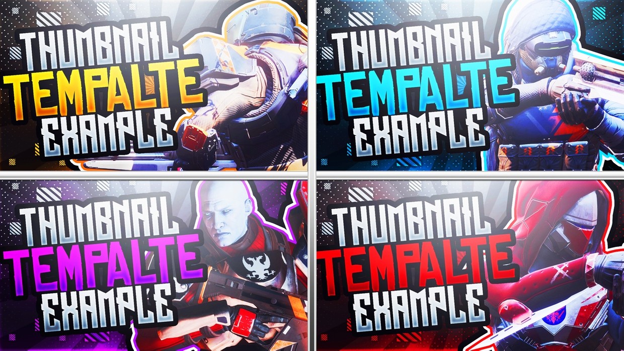 Destiny 2 - Thumbnail Template Pack - YouTube Thumbnai - ACEZ Graphics ...