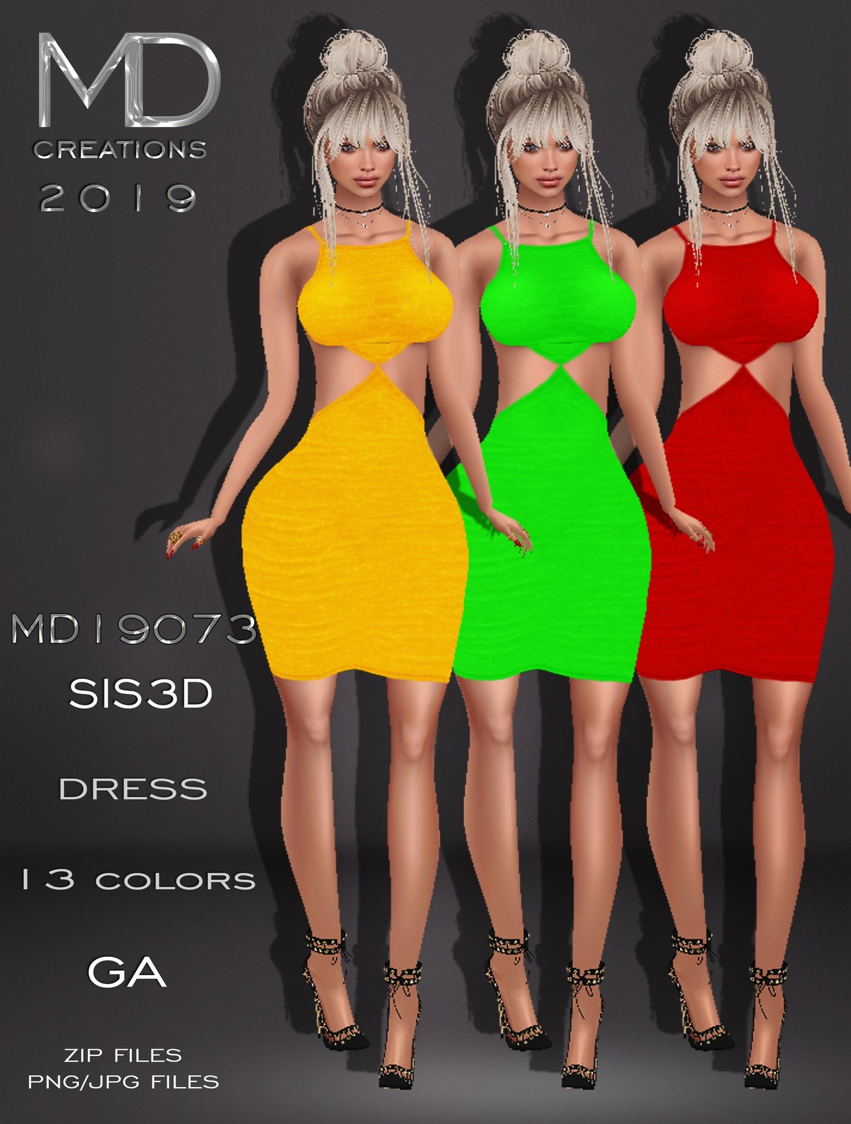 MD 19073 - Dress - Sis3D - IMVU - Texture - IMVU - MissDesign
