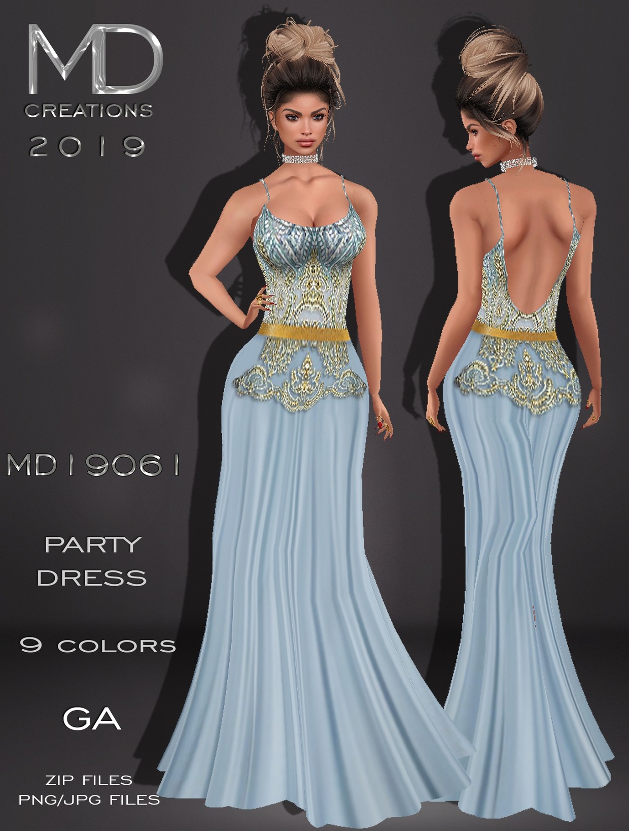 MD 19061 - Dress - Summer Night Collection - IMVU - Te - MissDesign
