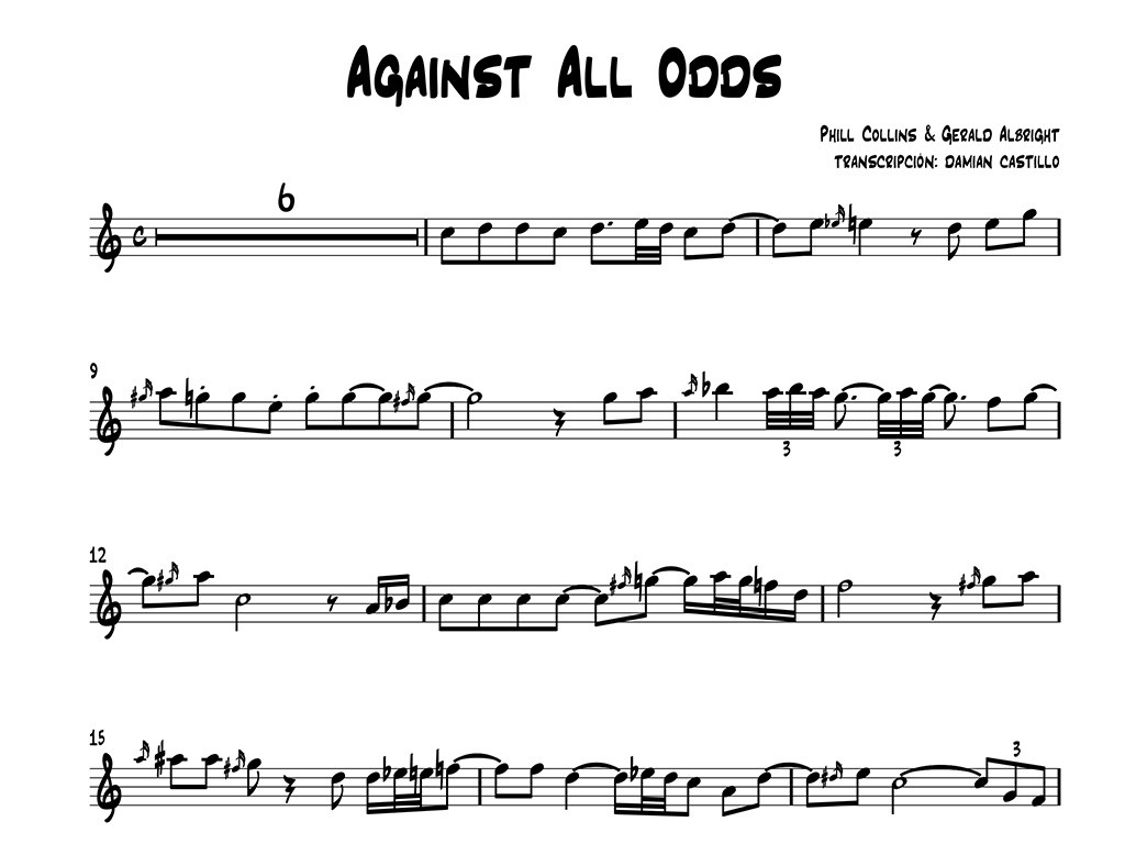 Gerald Albright - "Against All Odds" - Sax alto. - DamianSheets