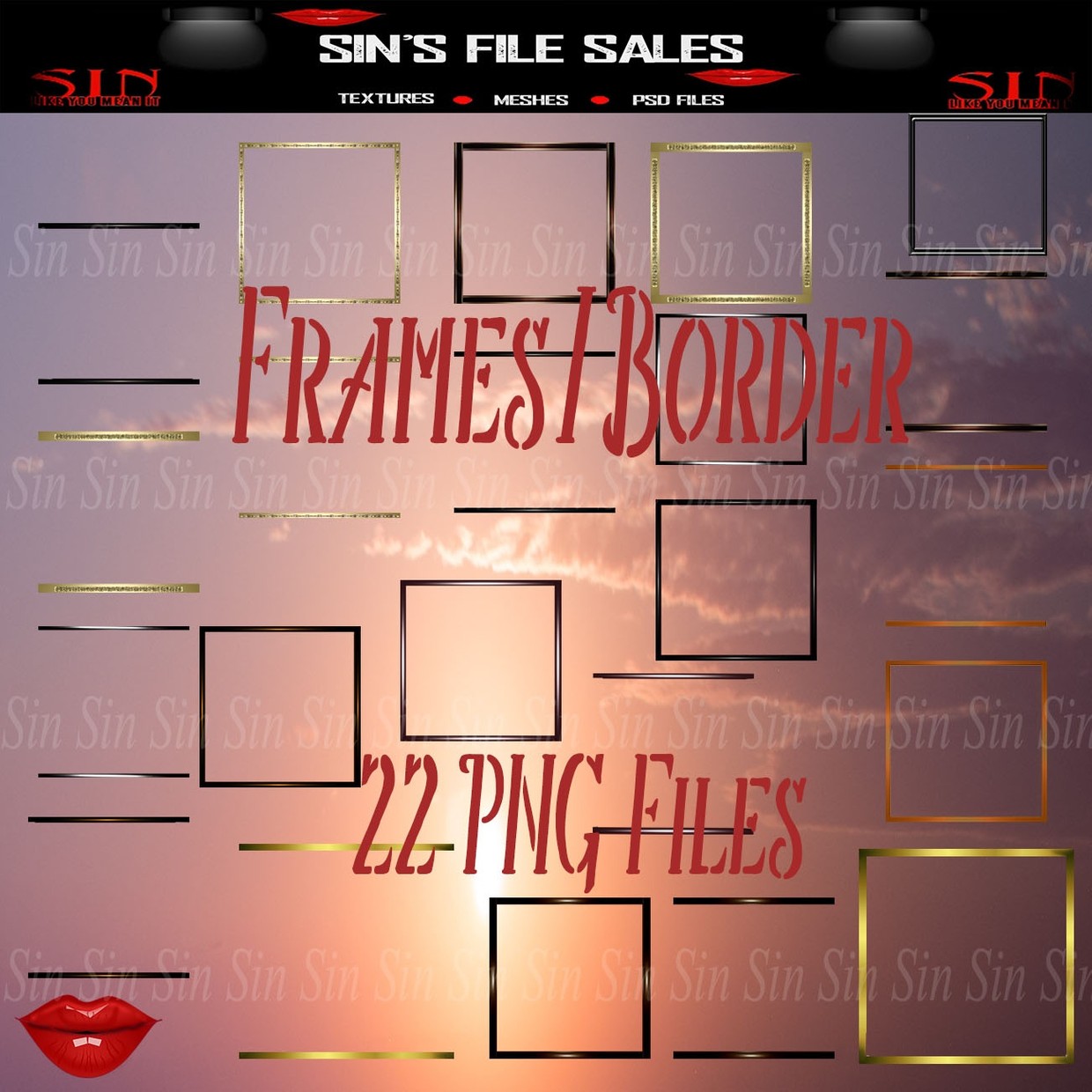Frame / Border Pack *Png Files - IMVU Shop and File Sales