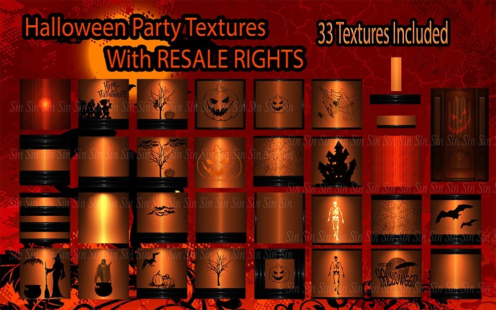 Halloween Party Textures Resale Included!Limited! - IMVU Shop and File ...