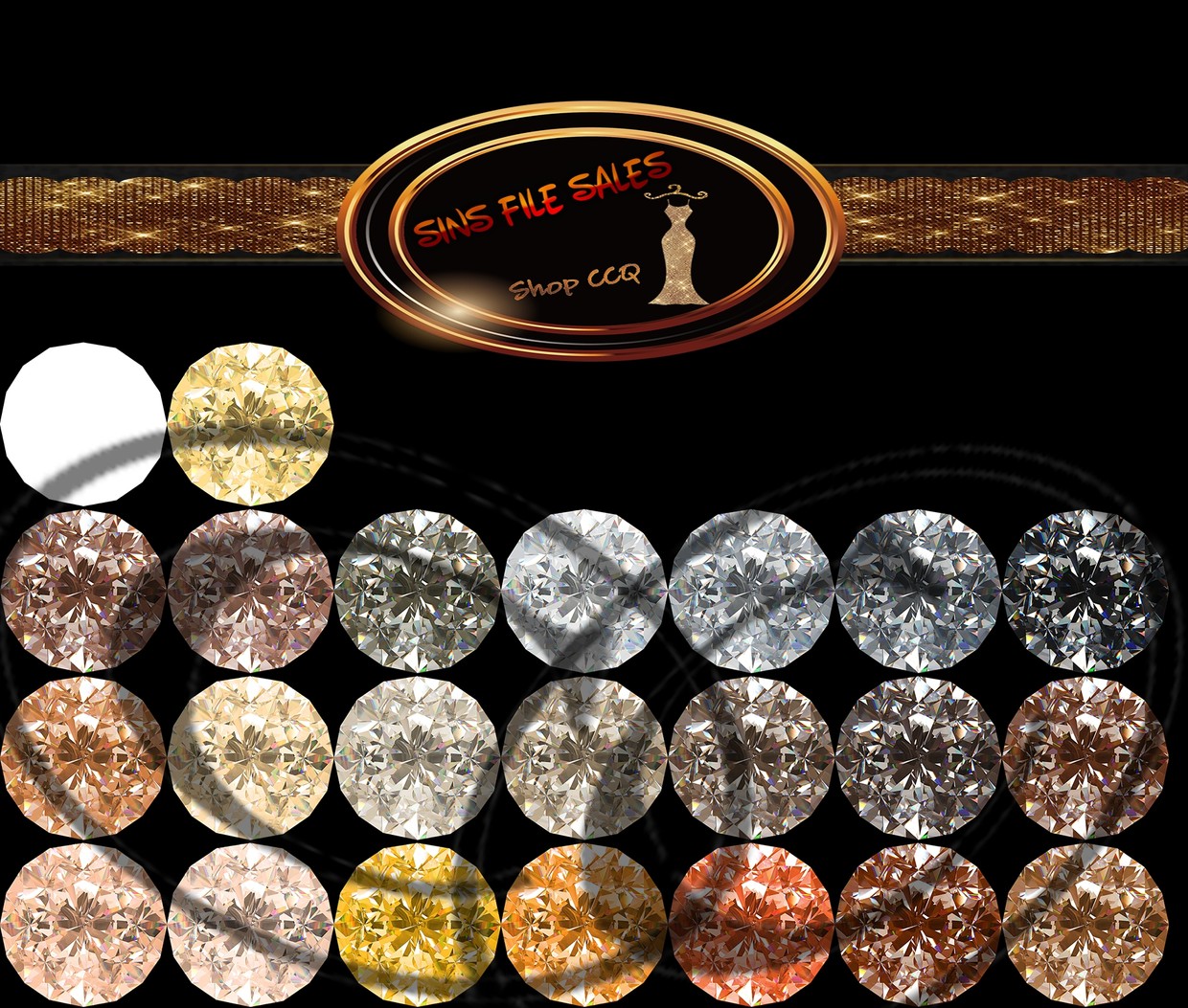 Shades Of Diamonds 22 Textures +Op Map - IMVU Shop and File Sales