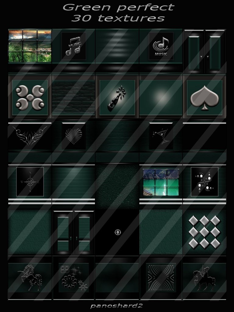 Green perfect 30 textures for imvu rooms - panoshard2 manufacture and ...
